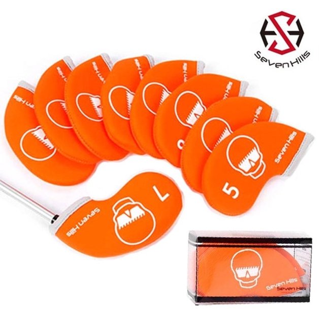 [파비온골프]세븐힐스 스컬 오렌지 아이언커버_P302063244