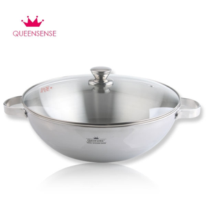 퀸센스 웰빙 IH 통3중 스텐레스 웍 36cm