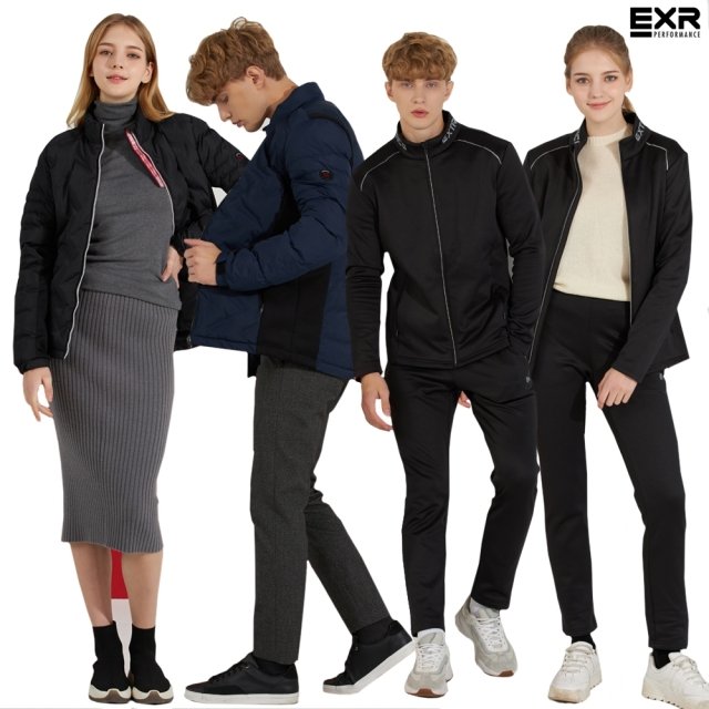 [EXR] 남여 덕다운점퍼+ 트랙수트상하 3종증정set /덕다운점퍼+트랙자켓+트랙팬츠 /솜털80깃털20