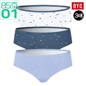 [미소주니어]주니어 여성 팬티 85호 순면 3매입 속옷 BYC_P338605563