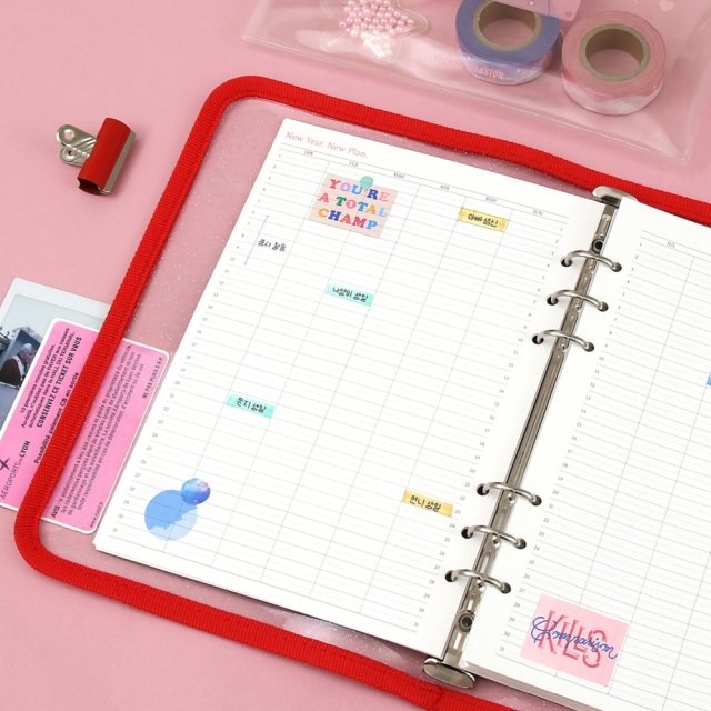 /A5/ 6공 다이어리 리필 속지 176p