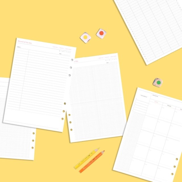 /A5/ 6공 다이어리 리필 속지 176p