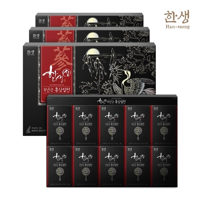 한생삼 6년근 홍삼절편 200g (20g x 10포) 3박스
