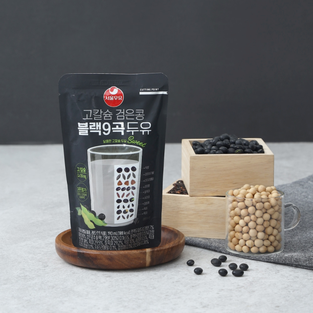 서울우유 고칼슘 검은콩 블랙9곡 두유 190ml 40팩-칼슘250mg