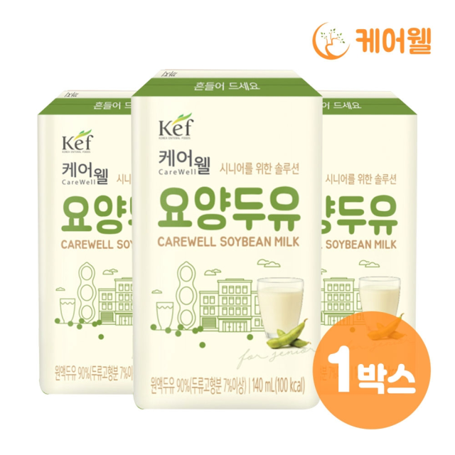 케어웰 고칼슘 시니어 영양두유 (140ml x 24팩)