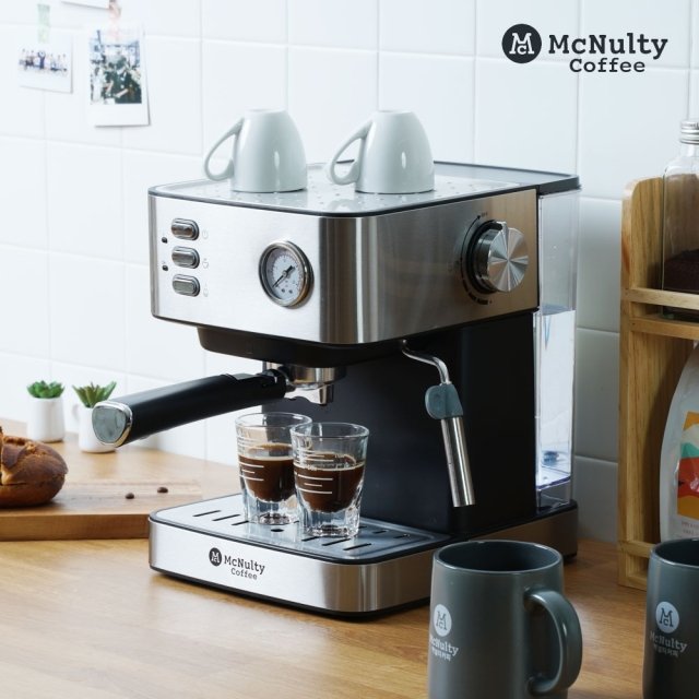 맥널티(Mcnulty) 홈카페 반자동 에스프레소 커피머신 MCM6861S