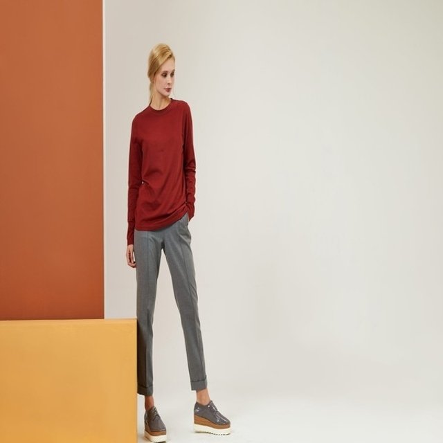 [그렉노먼]여성 싱글 오가닉티셔츠 (브릭)HWP19-TS304_P346087673