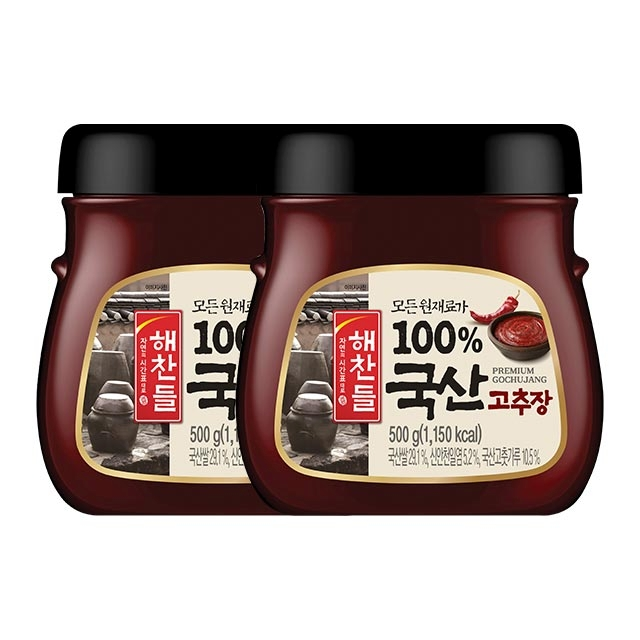 [CJ] 해찬들 100프로 국산고추장 500G x 2개