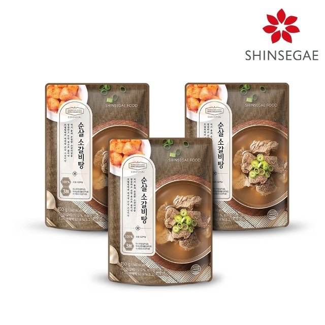 [신세계푸드] 호텔컬렉션 에센셜 순살 소갈비탕 450g x 3팩