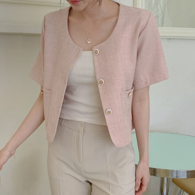 지나트위드자켓