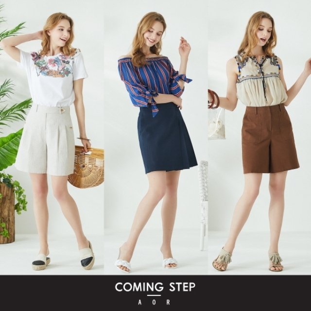 [COMINGSTEP.AOR] NEW 커밍스텝 린넨 5부 숏팬츠 3종세트