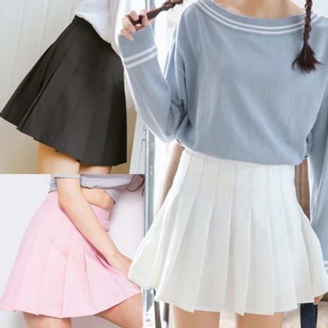 [메이비누스]여성 골프 치마 미니 주름 테니스 스커트 5컬러 속바지 A라인 플리츠 치마_P323855338