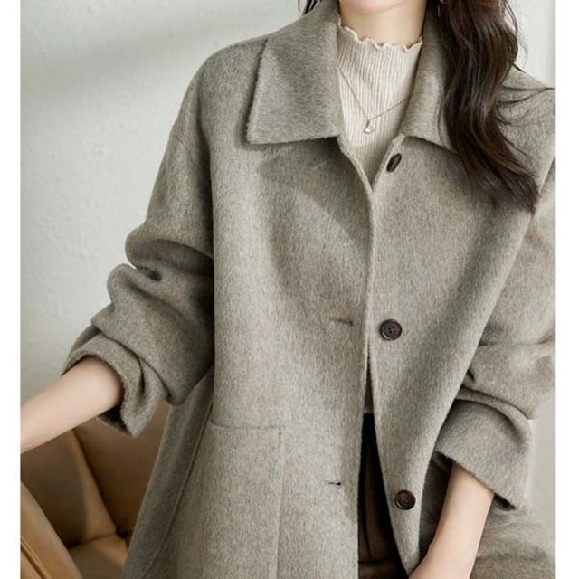 [스윗트리]루즈핏 스탠카라 모직 하프 코트(j0448)_P348924310