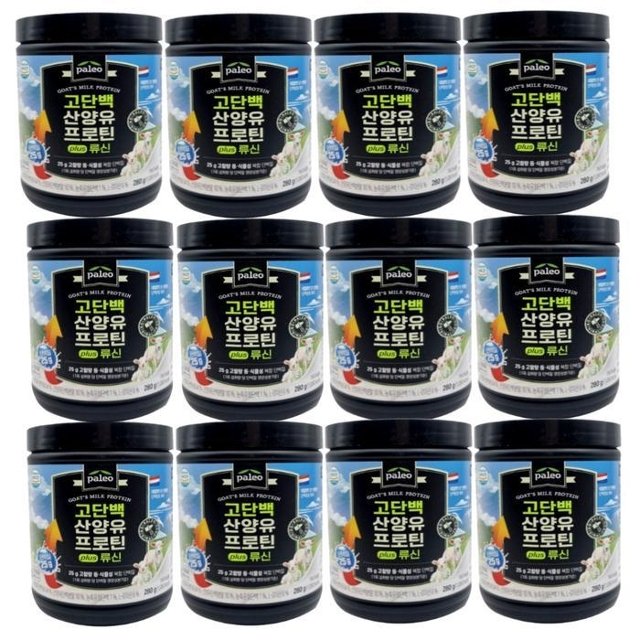팔레오 고단백 산양유 프로틴 plus 류신 280g 12통