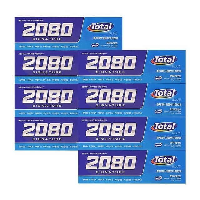 애경 2080 시그니쳐 토탈 블루치약 125g 4입 x2