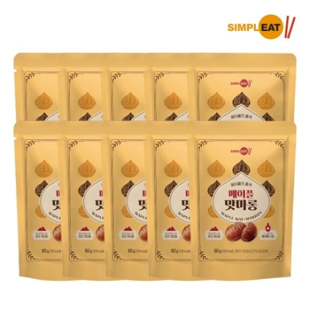 [심플잇]메이플시럽 맛마롱맛밤60gx10개_P315368573