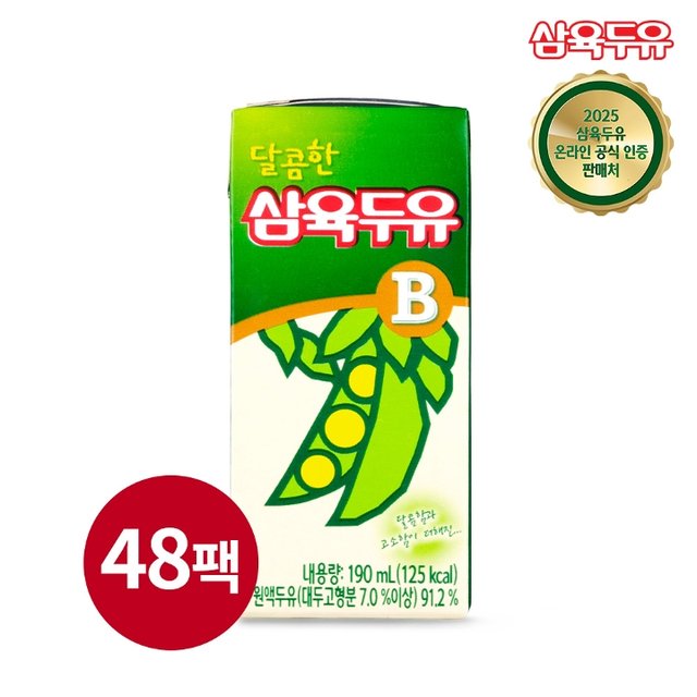 [삼육두유] 달콤한 두유B 190ml x 48팩