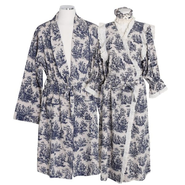 [바풀 주니어]바풀 LL 5622-051 커플가운 순면 남녀 나이트 로브가운 세트_P332218104