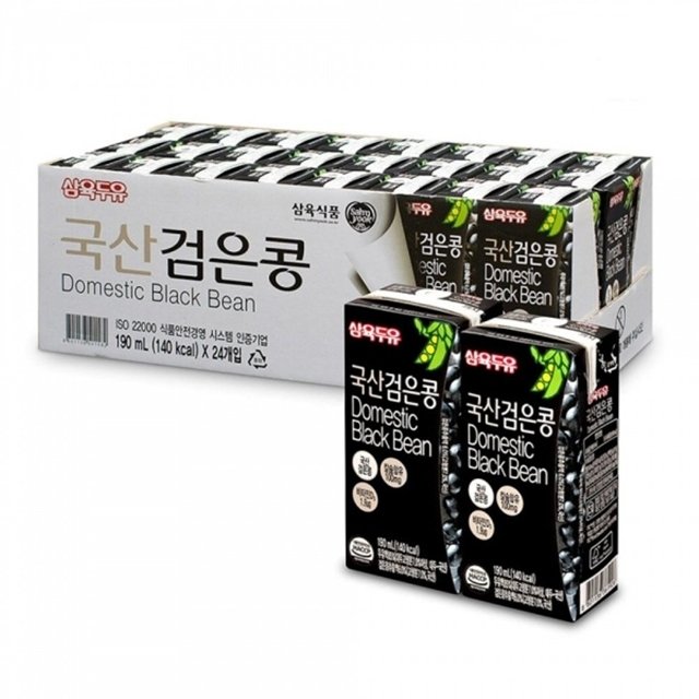 건강한 삼육두유 국산 검은콩 두유 190ml x 24EA