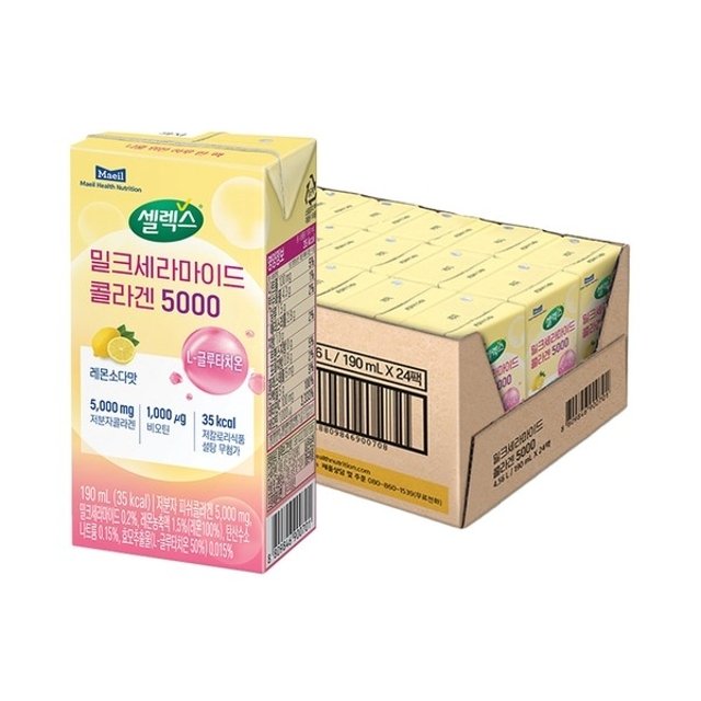 [셀렉스]밀크세라마이드 콜라겐 드링크 5000 190ml 24팩 글루타치온 함유_P348711736