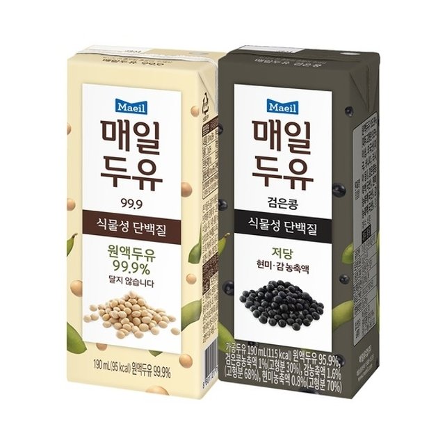 [매일유업]매일두유 190ml 99.9 24팩+검은콩 24팩총 48팩_P308933263