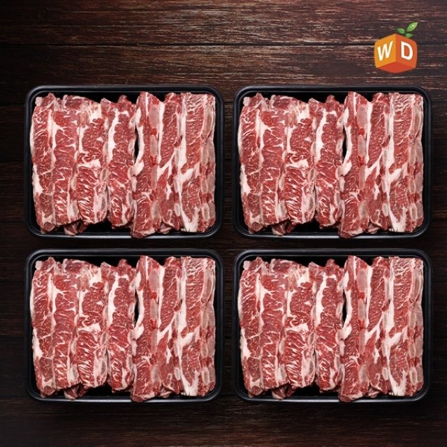 [웰던푸드] 곡물비육 호주산 LA갈비 1kg x 4팩