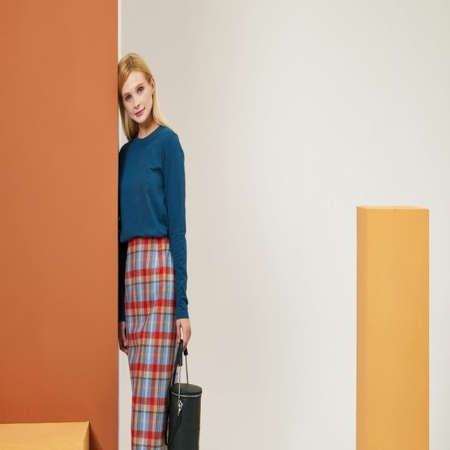 [그렉노먼]여성 싱글 오가닉티셔츠 (블루)HWP19-TS302_P346087677