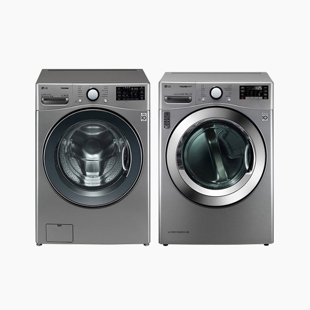 LG 트롬 세탁기21kg 건조기16kg 세트 F21VDU-6AN(F21VDU+RH16VNAN)