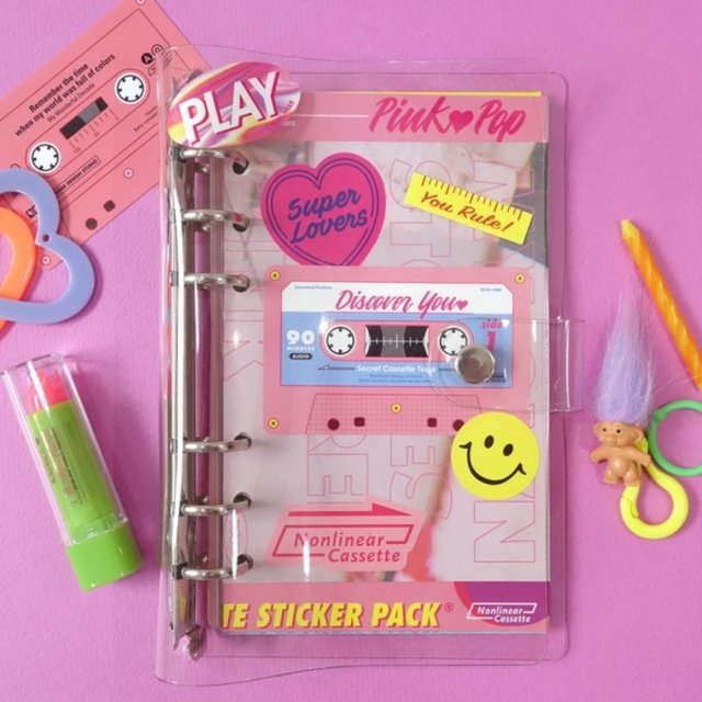 Cassette Sticker Pack/Pink Pop