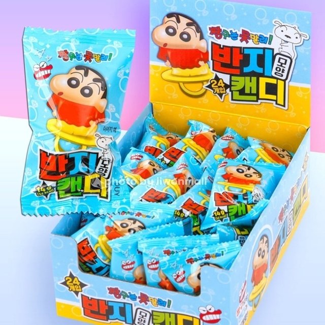 [꼬마스타]짱구는못말려 반지모양 캔디-24EA_P332211238