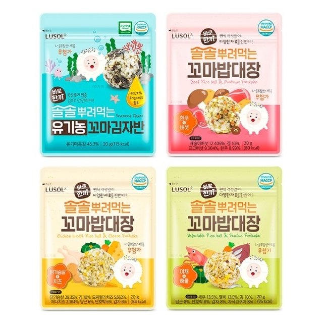 [루솔]바로한끼 솔솔 뿌려먹는 꼬마밥대장/김자반 4종 택1 (2팩)_P329444218