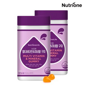 [뉴트리원] 멀티비타민 미네랄 60구미 x 2병 /레몬맛