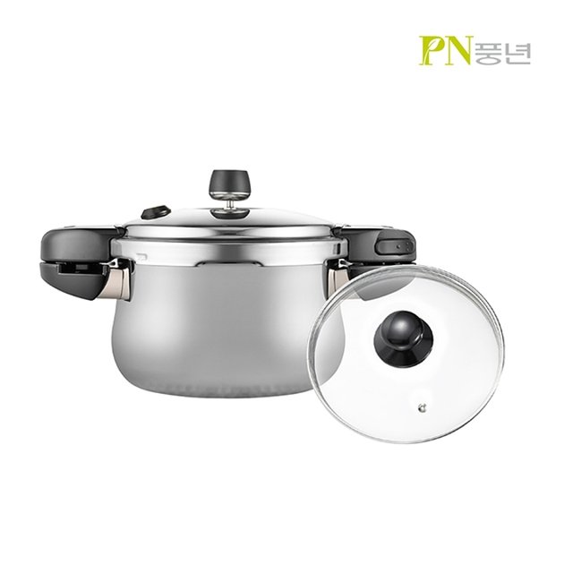 [PN풍년] 하이클래드 뉴 하이브 IH 통3중 압력솥 2L 2인용+유리뚜껑 HNHPC-02(IH)