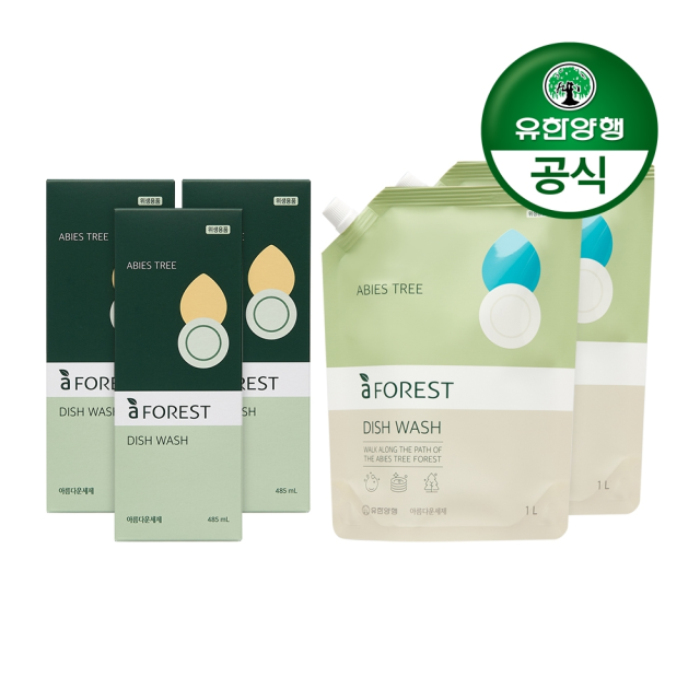 아름다운세제 에이포레 abies tree(박스) 485mlx3개+1000mx2개
