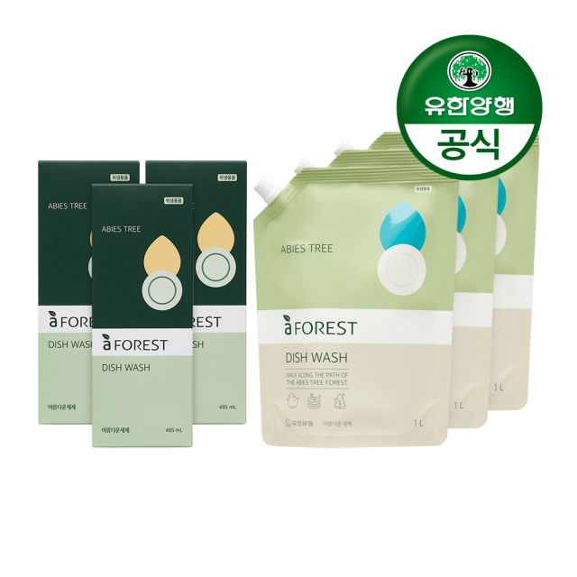 아름다운세제 에이포레 abies tree(박스) 485mlx3개+1000mx3개