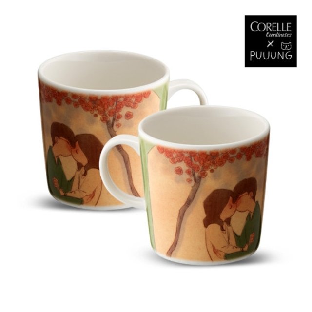 [코렐] 퍼엉 러브 머그 400ml 2p