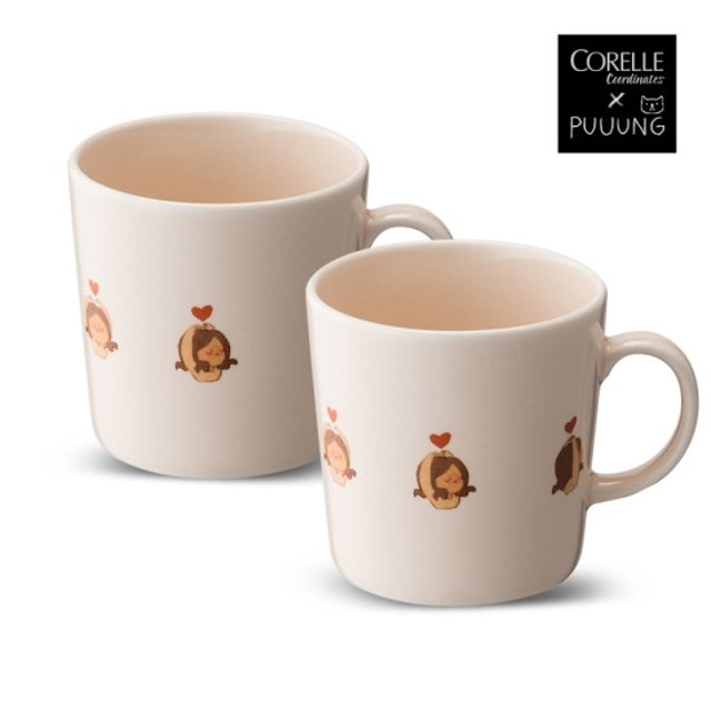 [코렐] 퍼엉 하트 머그 400ml 2p