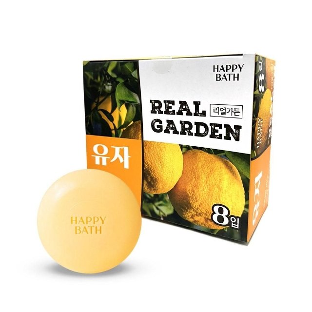 해피바스 리얼가든 유자 비타민 비누 90g 8개입 (WFGPW19)