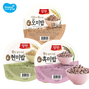 양반 흑미밥 130g x 36개 /현미밥/오미밥