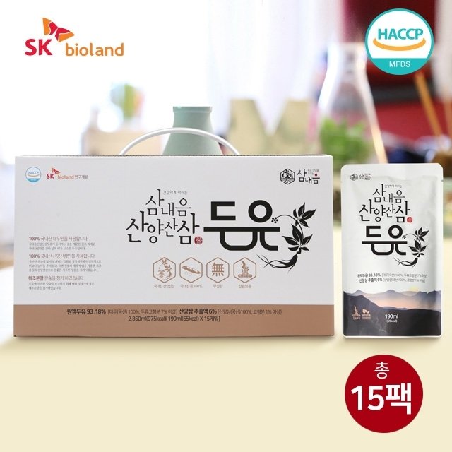 삼내음 산양산삼 두유 190ml*15팩