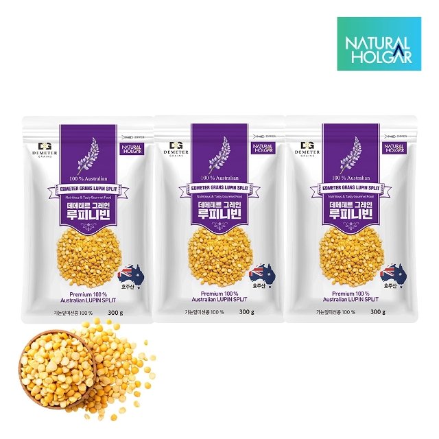 [네츄럴올가] 테메테르 그레인 루피니빈 300g x 3봉 총 900g