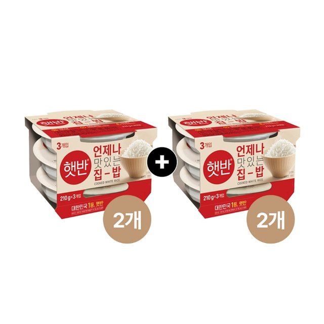 햇반 210g 3개입 2+2개 (총 12개)
