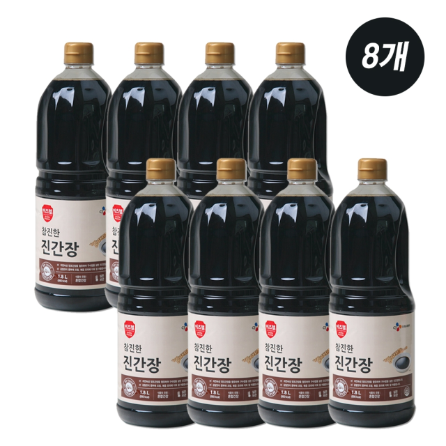참진한 진간장 CJ 이츠웰 기본 프리미엄 간장 1.8L 8개