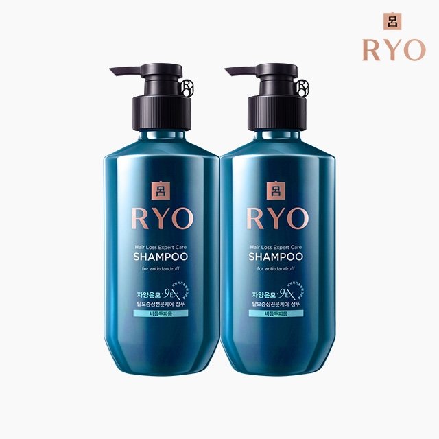 [려] 자양윤모 9EX 탈모증상전문케어 샴푸 비듬두피용 400ml 2입