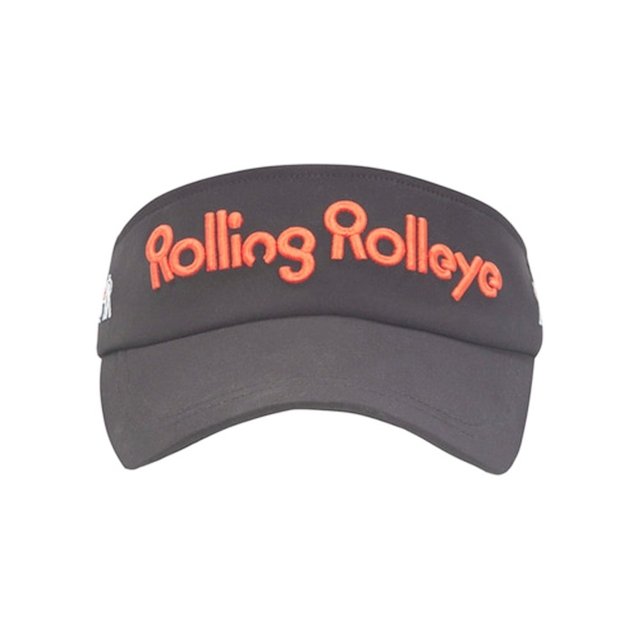 롤링롤라이 롤롤폰트 바이저 블랙 화이트오렌지아이 Rollroll Font Visor Black White Orange Eye