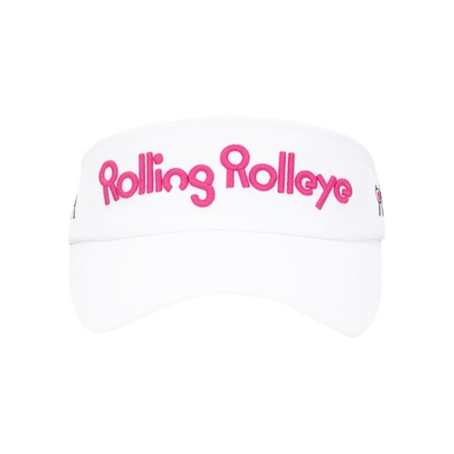 롤링롤라이 롤롤폰트 바이저 화이트 블랙핑크아이 Rollroll Font Visor White Black Pink Eye