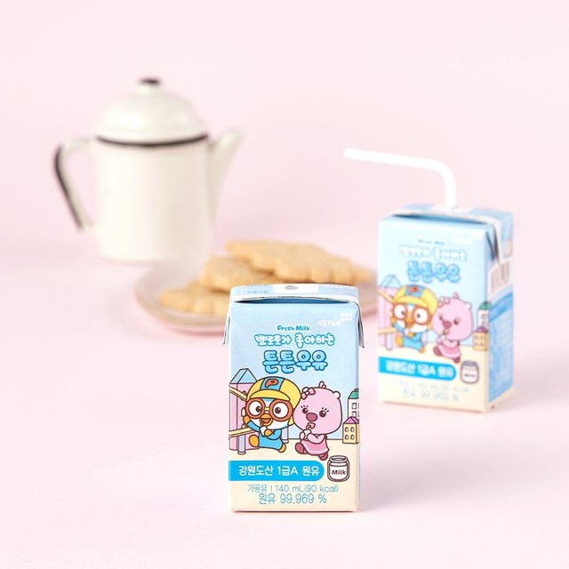 서울에프엔비 어린이간식 뽀로로가 좋아하는 튼튼우유 140mL X 48개입