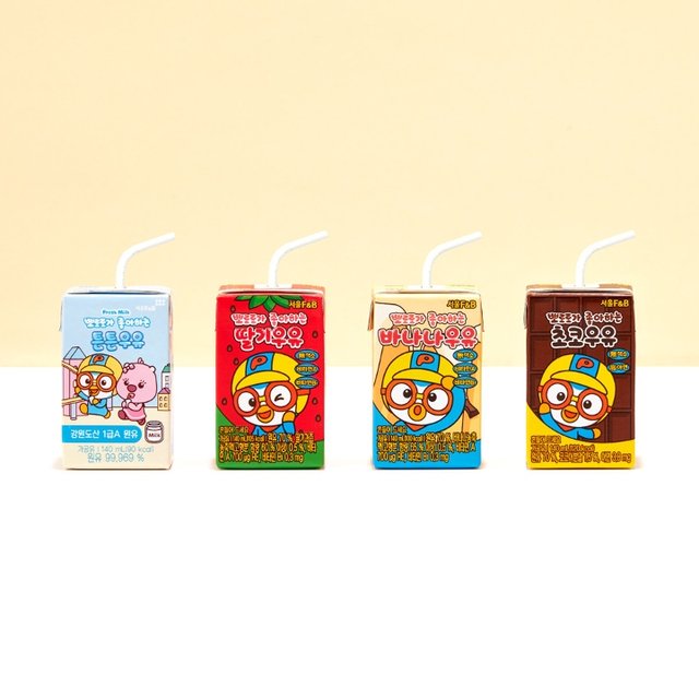 서울에프엔비 어린이간식 뽀로로가 좋아하는 튼튼우유 140mL X 48개입
