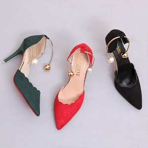 포인트 장식 물결라인 펌프스 하이힐 sn277