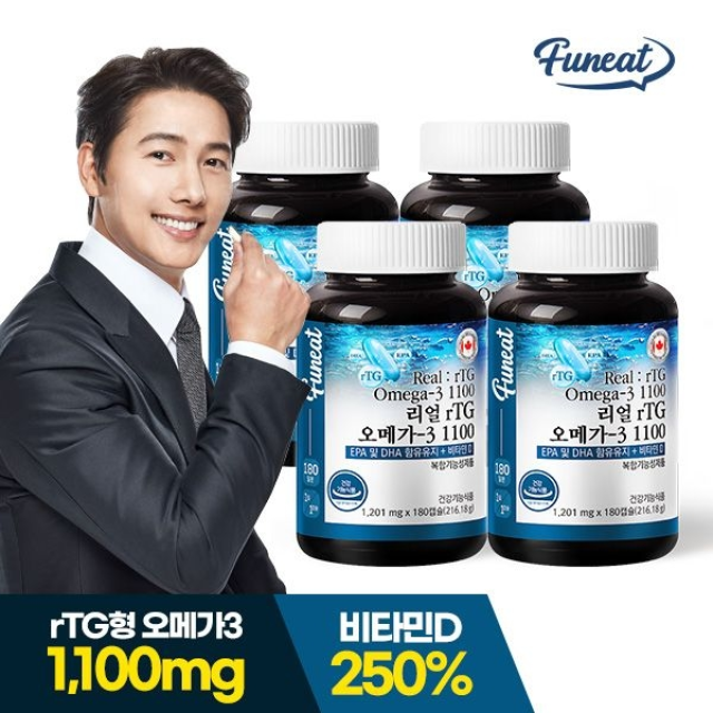 [퍼니트]리얼 rTG알티지 오메가3 1100 180정 x4병 24개월분_P308120111